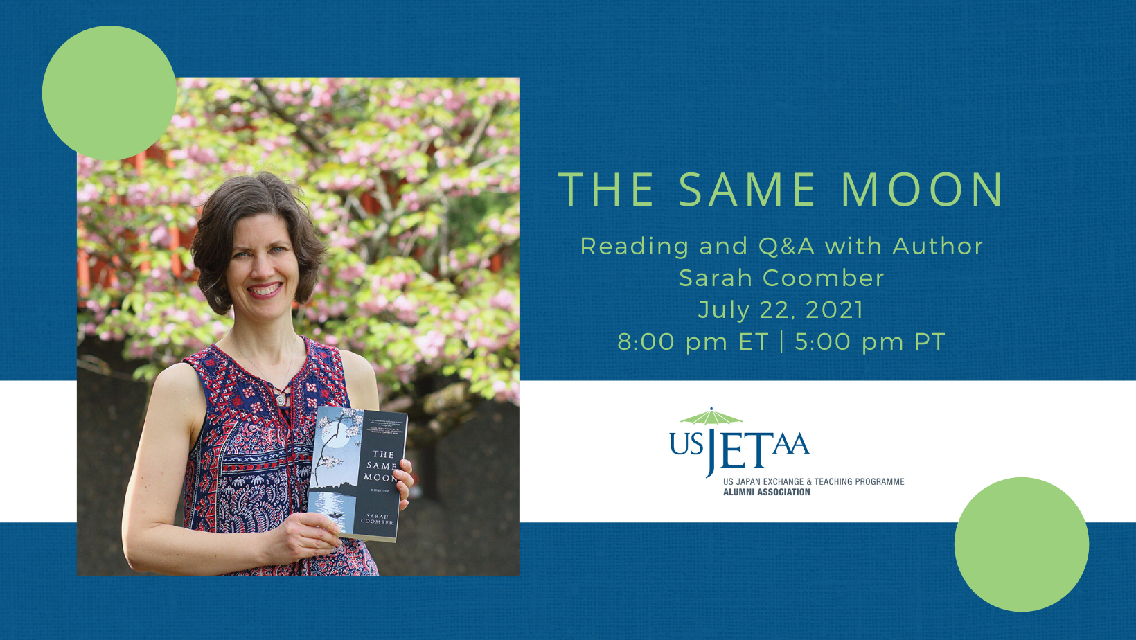 USJETAA The Same Moon: Reading and Q&A with Author Sarah Coomber ...